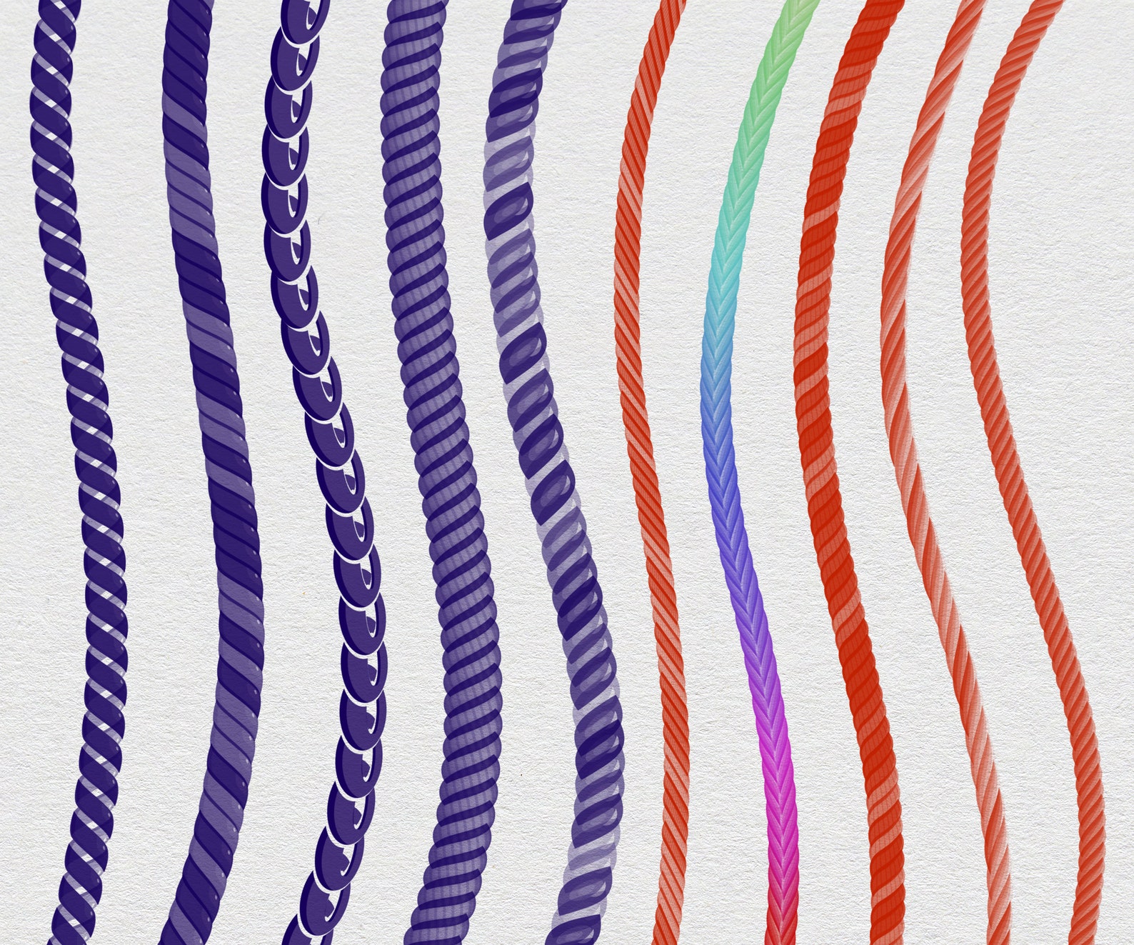 Rope Brushes and Chain Brushes for Procreate Rope Brush Set - Etsy