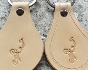 Motorcycle Custom Leather Keychain - Etsy Canada