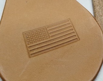 American Flag Leather Key Fob / Keychain - Etsy UK