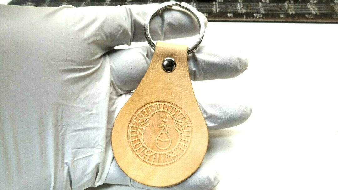 Leather Keychain Chansey Pokemon Custom Handmade Key Ring Chain FOB ...