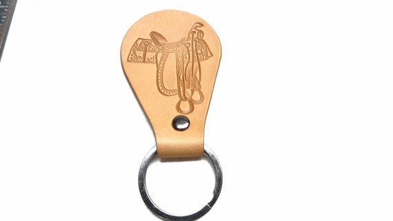 Horse Saddle Leather Keychain Custom Handmade Key Ring Chain | Etsy