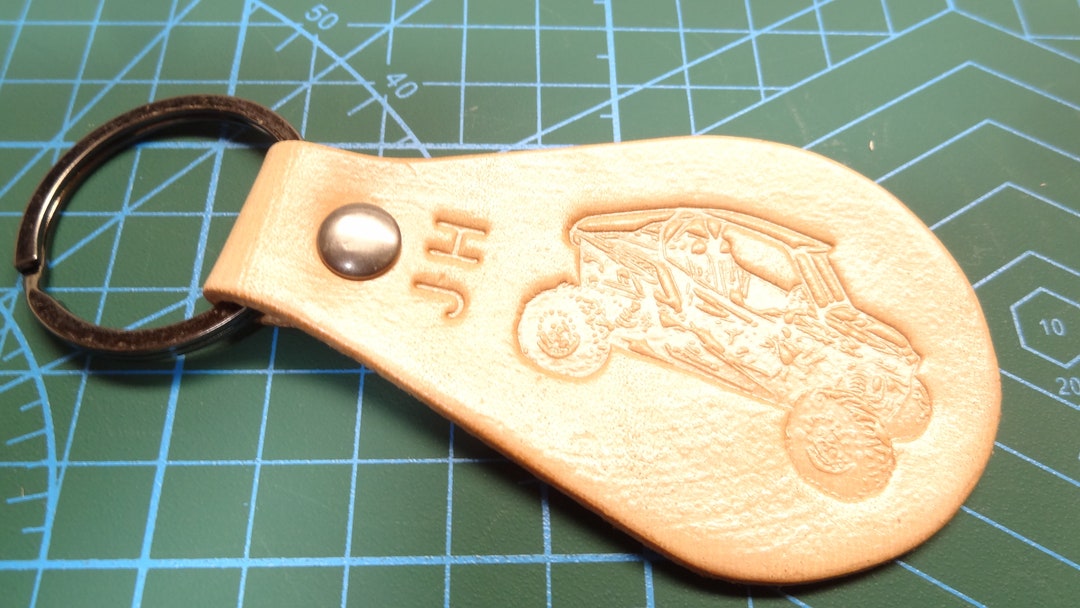 PERSONALIZED Leather Keychain Polaris RZR Utv Side by Side Custom ...