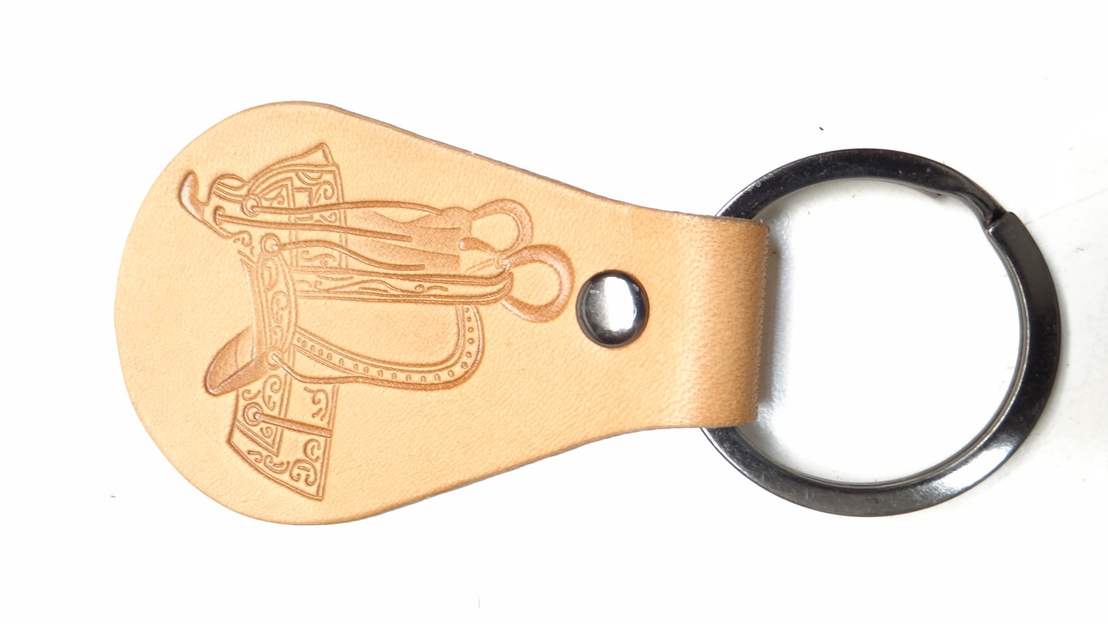 Horse Saddle Leather Keychain Custom Handmade Key Ring Chain FOB Unique ...