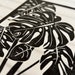 Monstera Linocut Block Print - Etsy