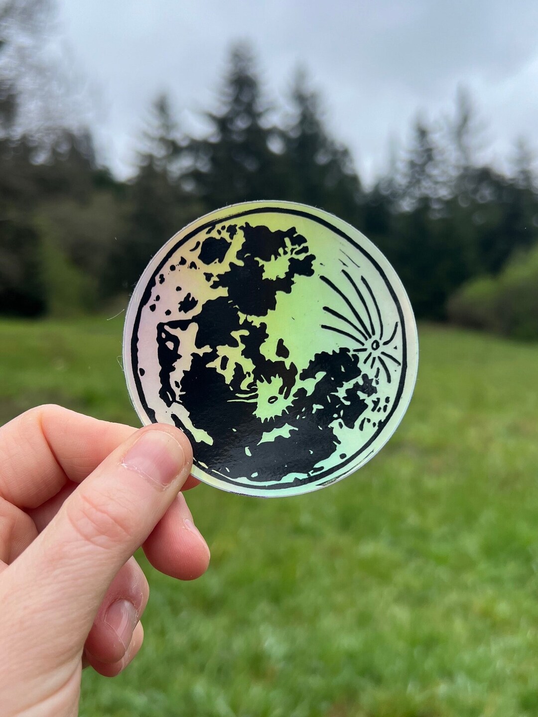 Full Moon Vinyl Sticker, Waterproof Hydroflask Decal - Etsy