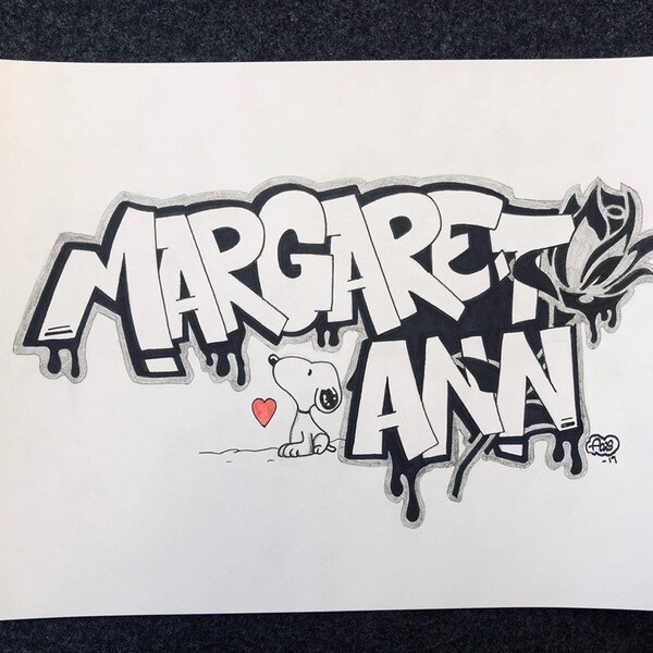 Snoopy Custom Sign Name - Etsy