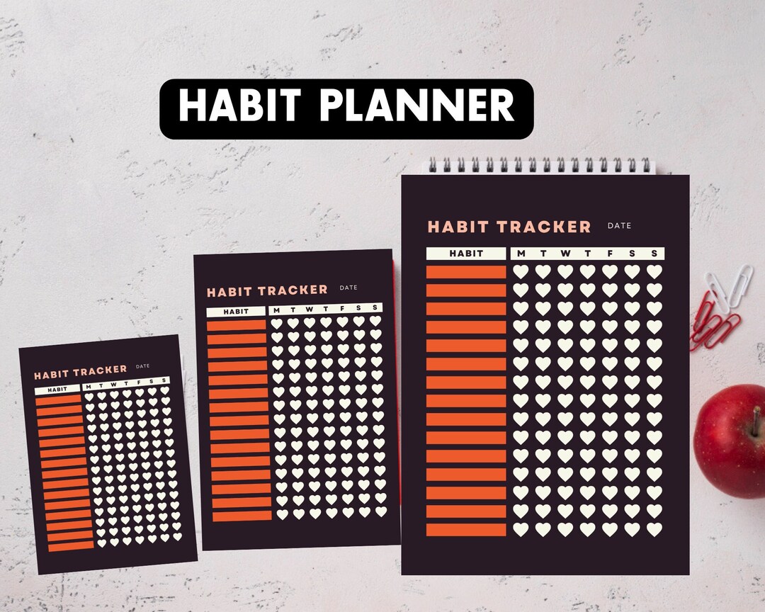 Printable Habit Tracker Template for Daily Goal Tracker , Daily Habit ...