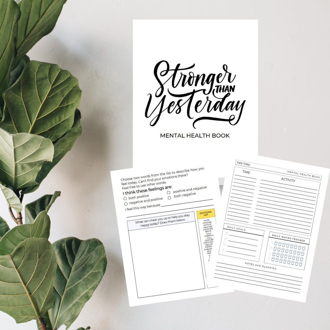 Printable Mental Health Logbook for Adults, Saving Tracker, Budget ...