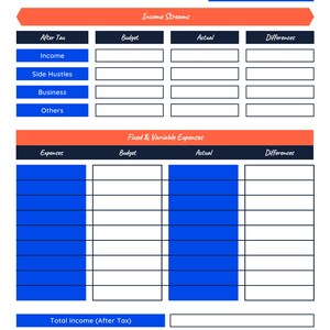 Printable Digital Budget Tracker Template, Saving Tracker, Budget ...