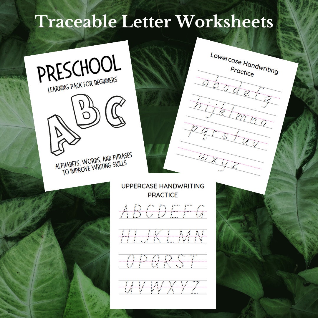 Hoja de trabajo del alfabeto imprimible para niños, libro de trabajo ...