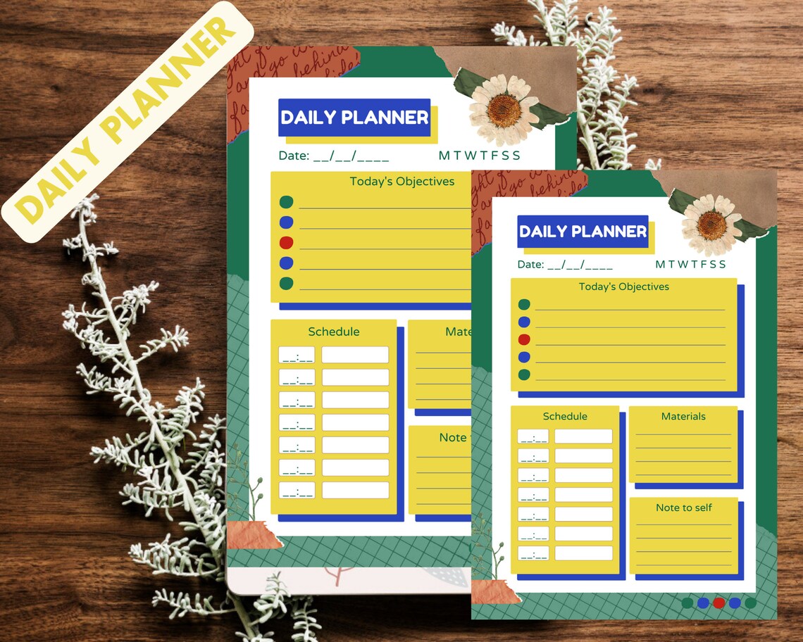 Printable Daily Digital Planner, Daily Task List, Printable Planner ...