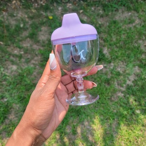 Baby Wine Glass Sippy Cup Anti-fall Beverage Mug With Lid for Baby Kids No Spill Sippy Wine ...