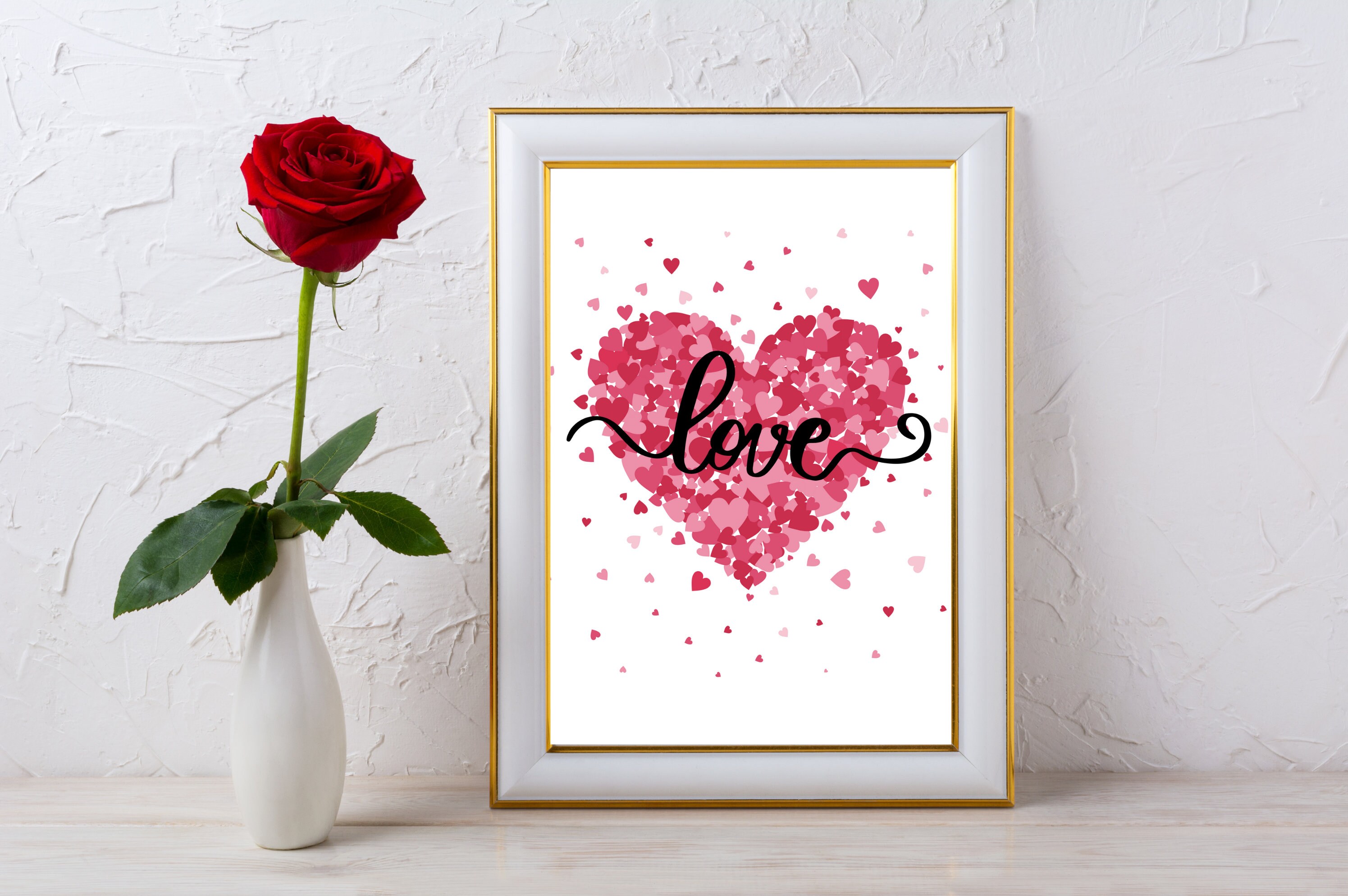Valentines Day Printable Decor, Love Poster, Modern Valentines Heart ...