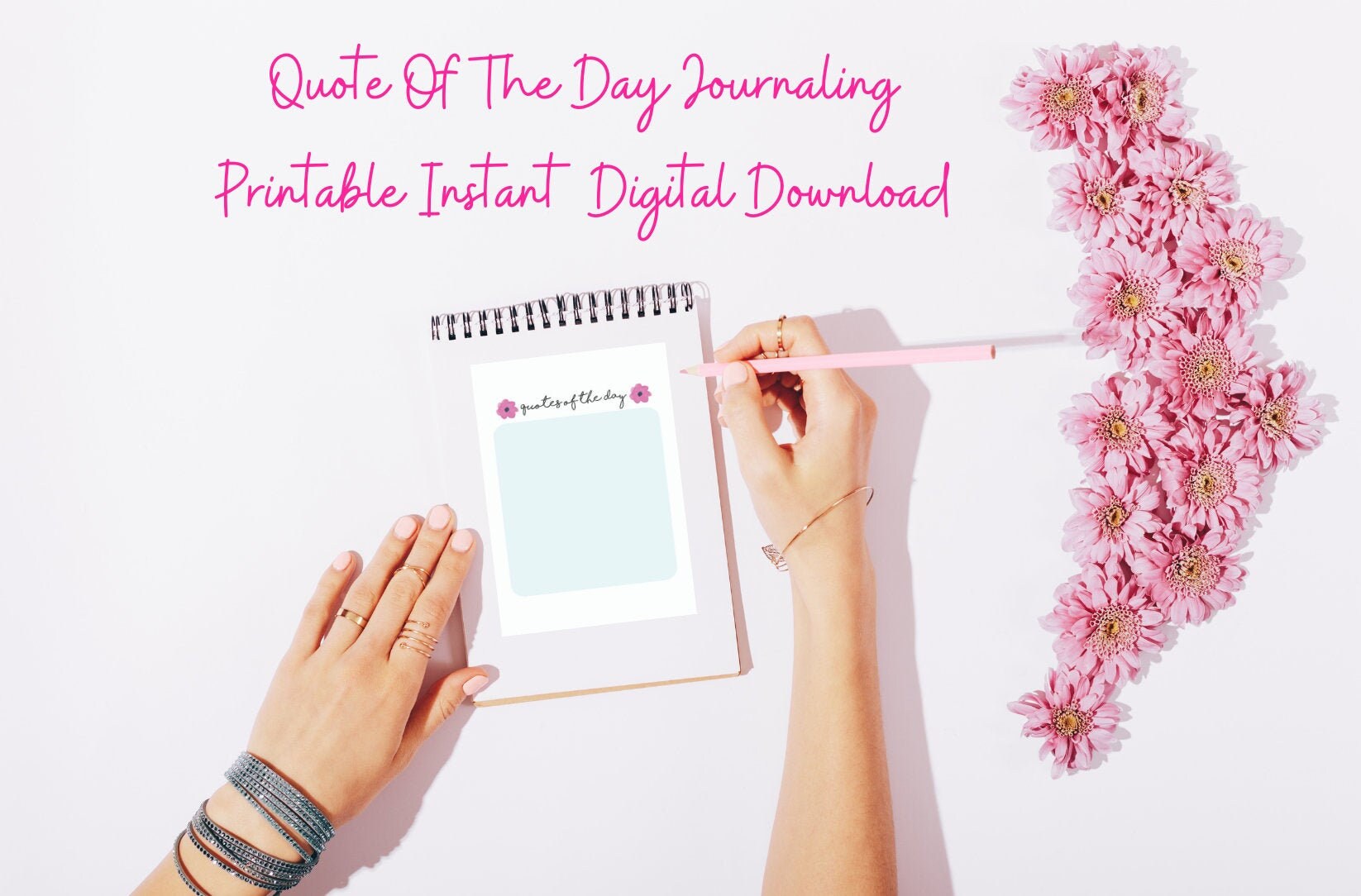 Printable Quote of the Day Planner, Inspirational Quote Journaling ...