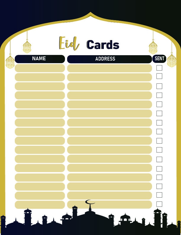 Printable "eid Holiday Bundle" Planner, Printable, to Do List, Meal ...