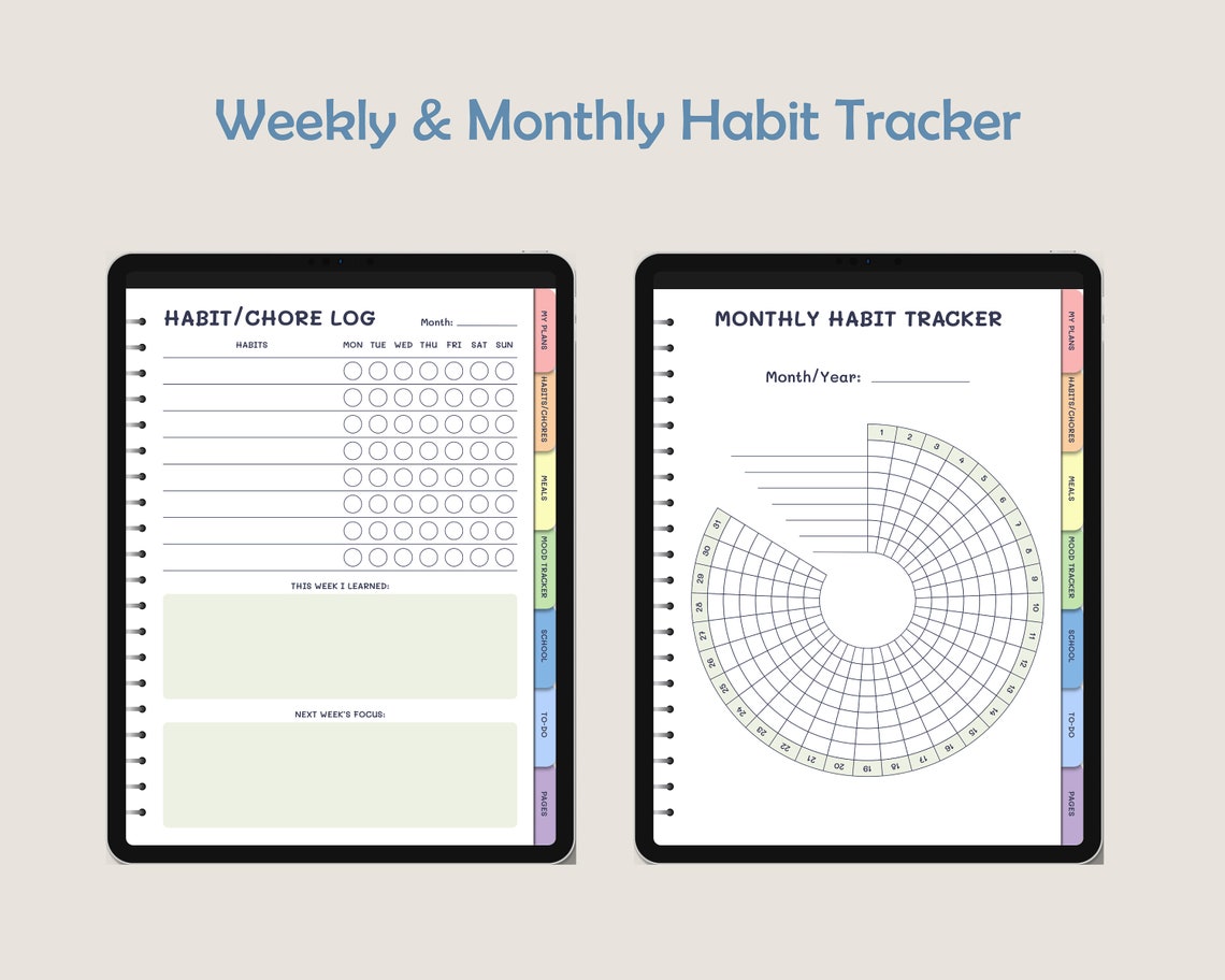 Kids Digital Planner Kids Organizer Digital Planner for - Etsy