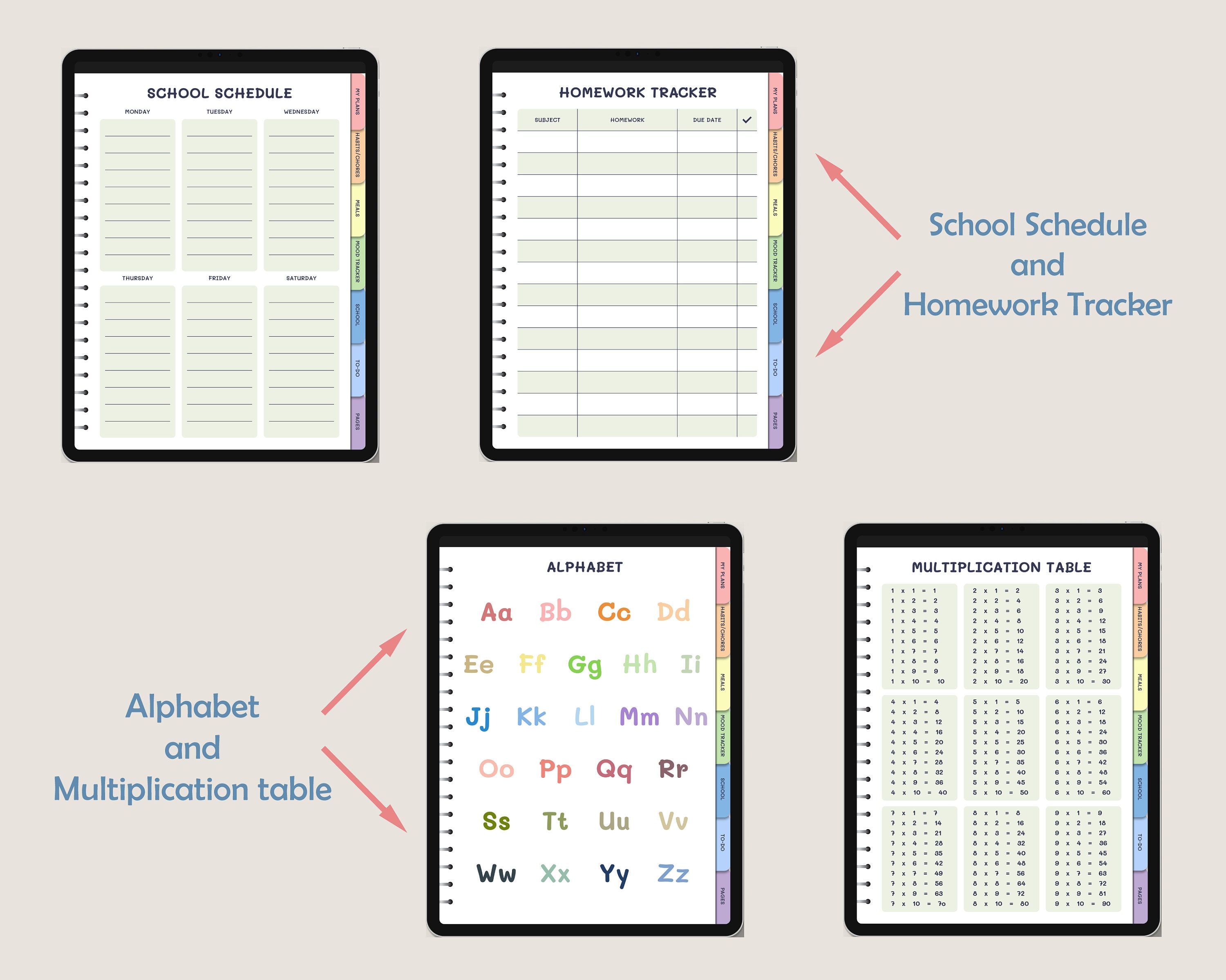 Kids Digital Planner, Kids Organizer, Digital Planner for Goodnotes, My ...