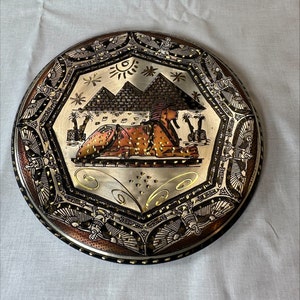 Handmade Egyptian Ancient Pyramids Sphinx Plate Hanging on the Wall ...