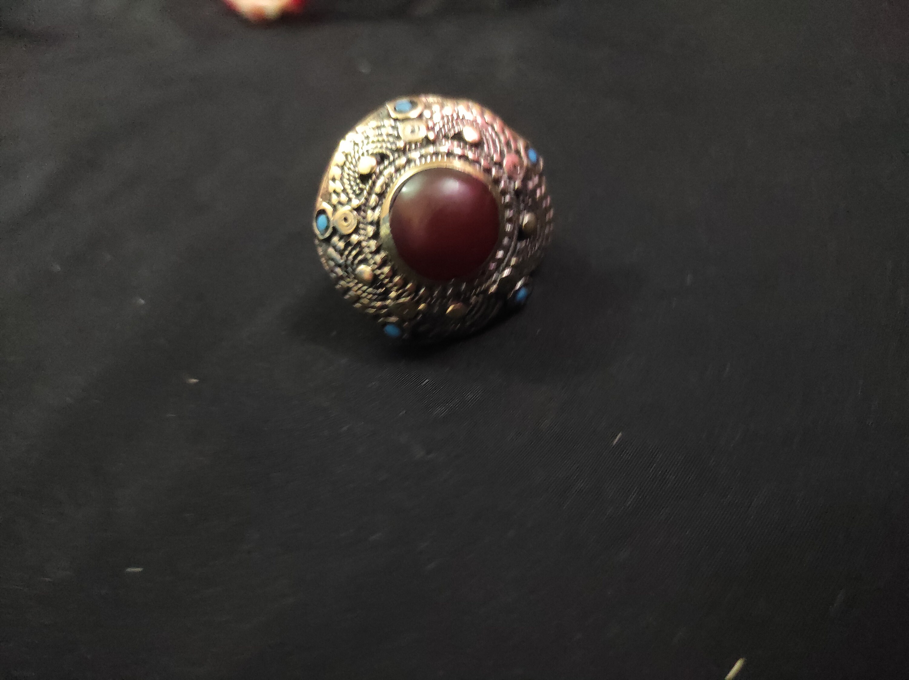 Massive Kuchi Ring With Stone Stone Ring Tribal Ethnic Ring | Etsy