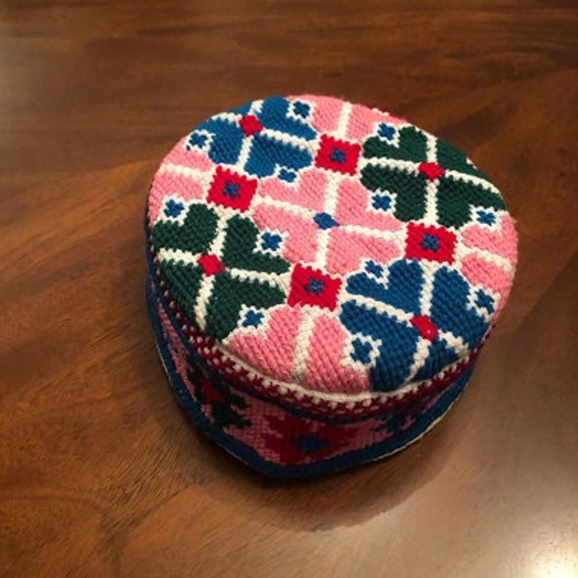 Floral Cap Hunza Headwear Winter Hat Chunky Traditional Warm | Etsy