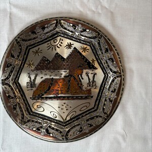 Handmade Egyptian Ancient Pyramids Sphinx Plate Hanging on the Wall ...