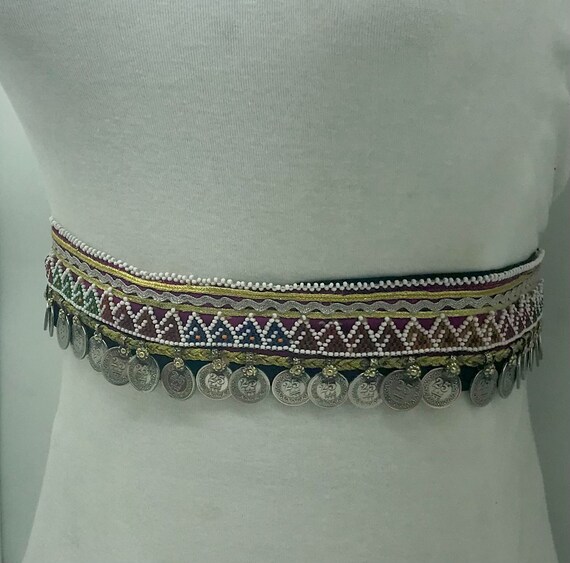 Handmade Tribal Belly Belt, Vintage Coins Belt With B… - Gem