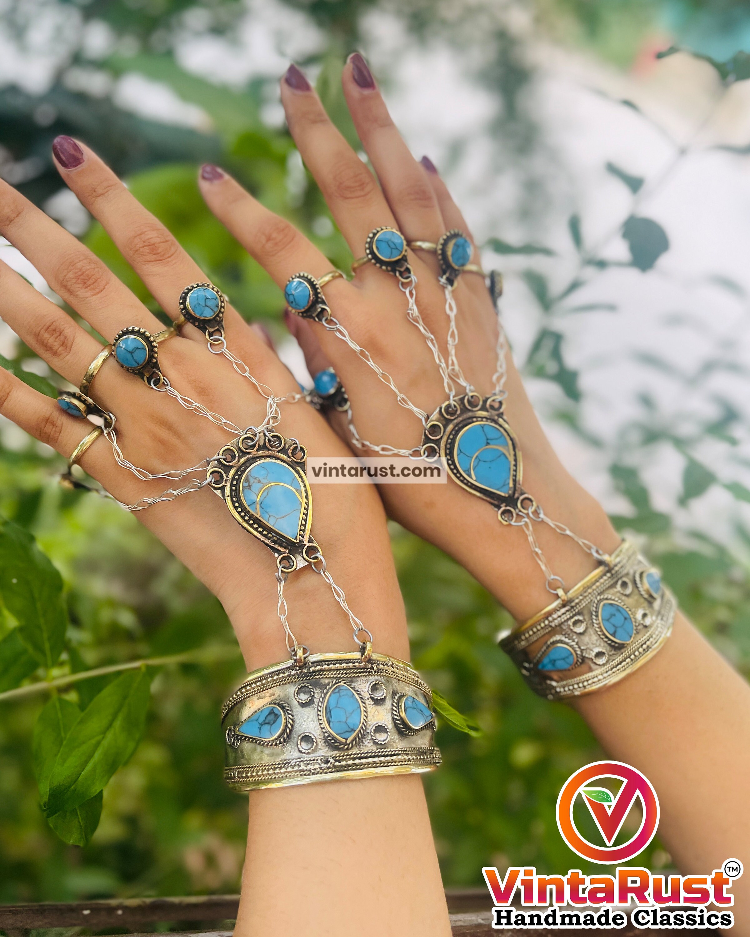 Turquoise slave bracelet ring store