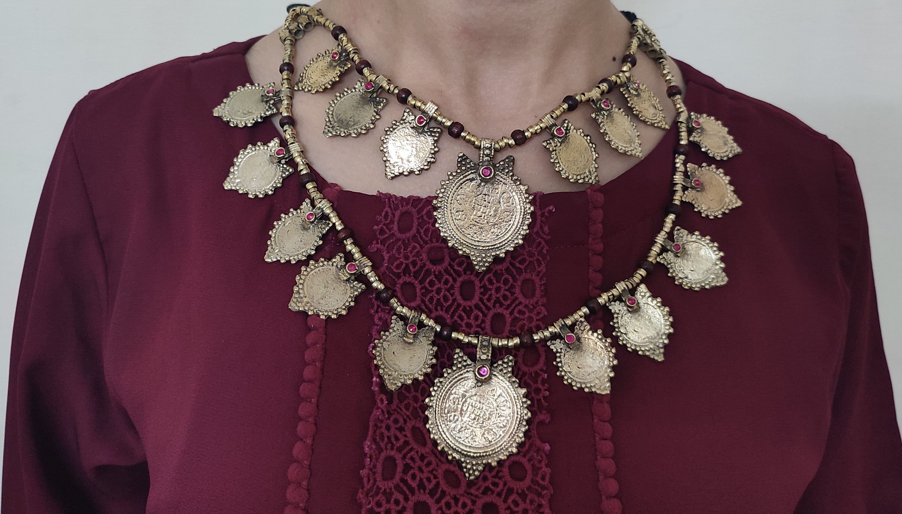 Tribal Vintage Two Layers Coins Necklace Vintage Coins | Etsy