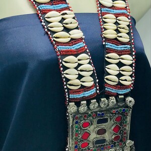 Long Straps Mala Style Pendant Necklace With Shells and Beads, Handmade ...