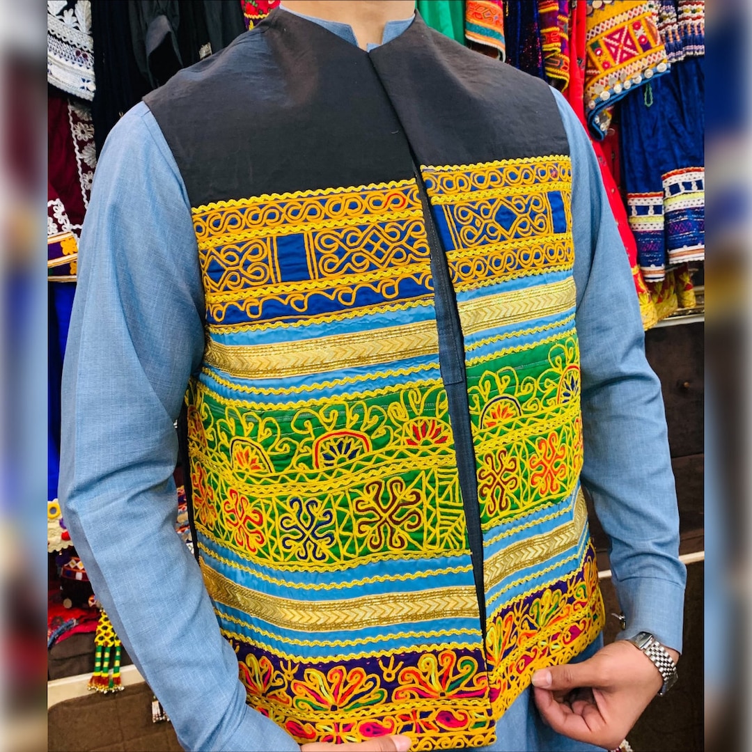 Tribal Waistcoat, Unique Festival Wear, Afghan Traditional Waistcoat ...