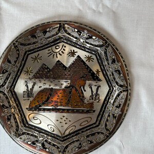 Handmade Egyptian Ancient Pyramids Sphinx Plate Hanging on the Wall ...