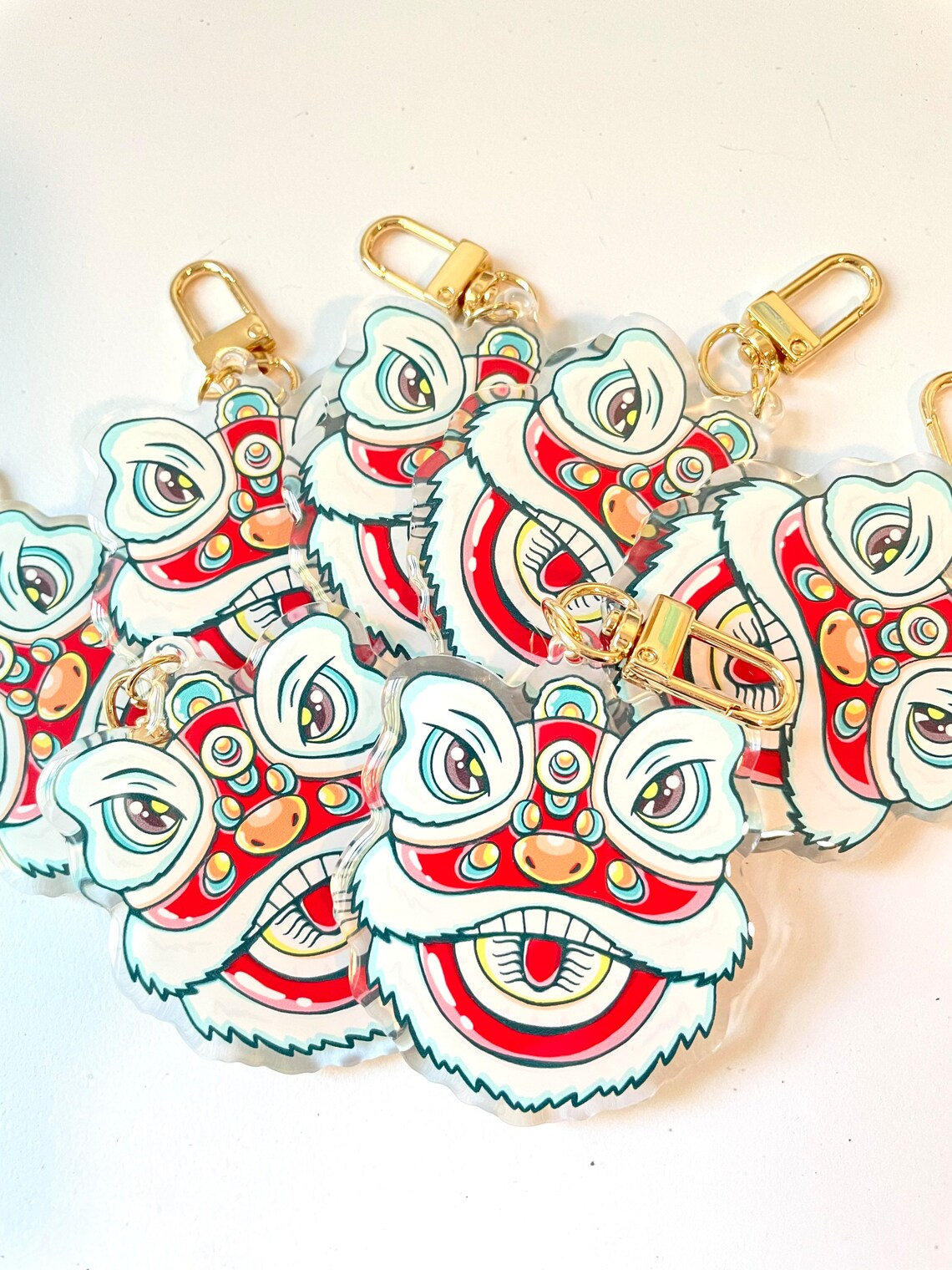 Lion Dancer Keychain Acrylic Keychain / Cute Gift Ideas / Lion Dancer ...