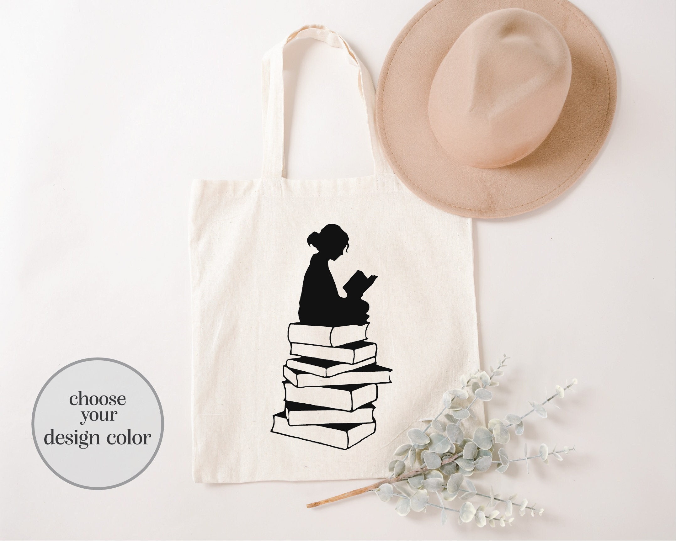 Reading Book Lover Tote Bag: Jumbo Zippered Canvas Bag - Etsy