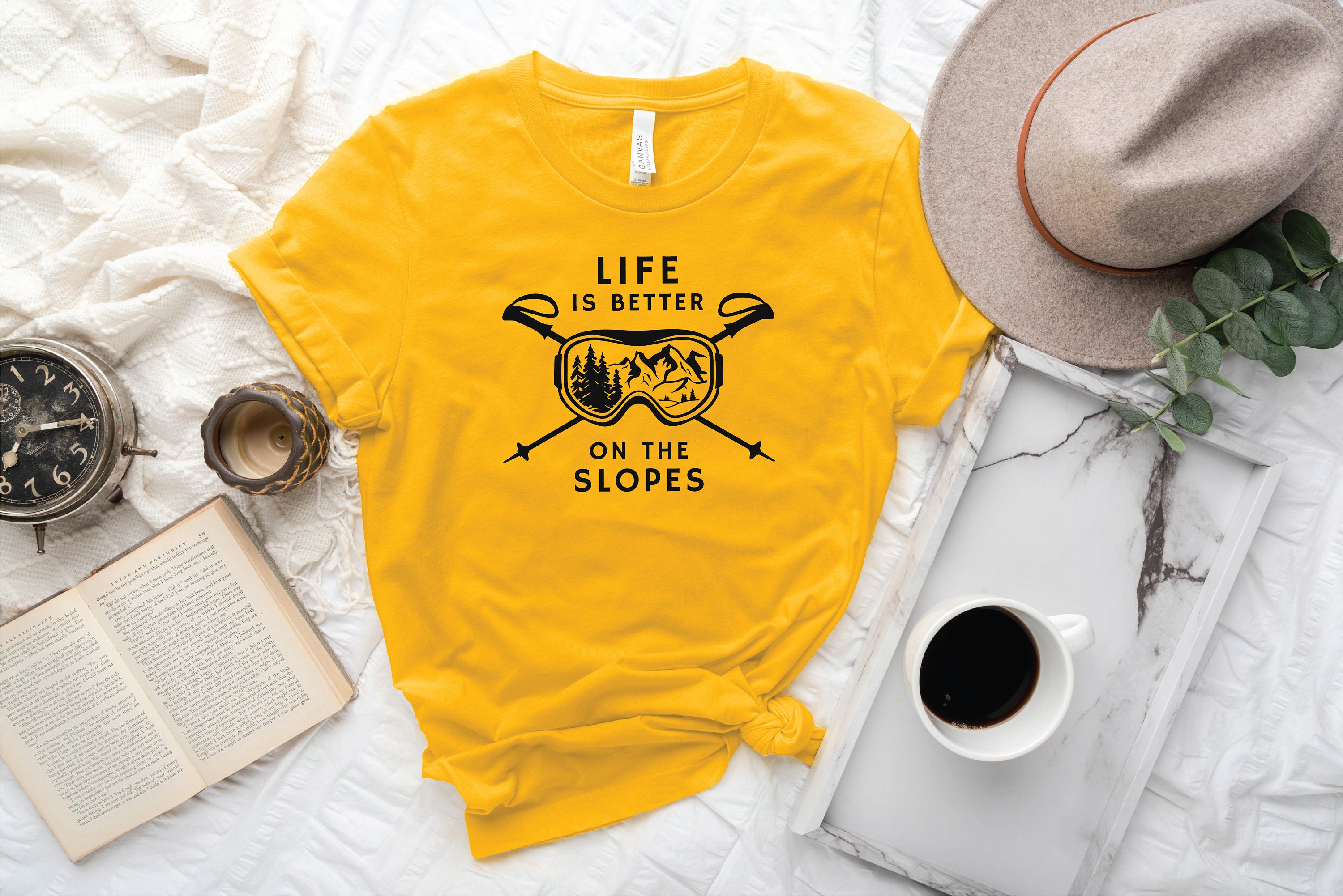 Life is Better on the Slopes T-shirt Adventurer Shirt Nature - Etsy