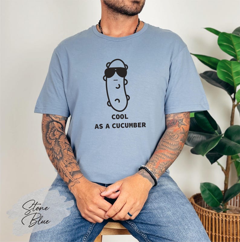 Cool as A Cucumber Shirt, Funny Cucumber Shirt, Relaxed Vibes Shirt ...