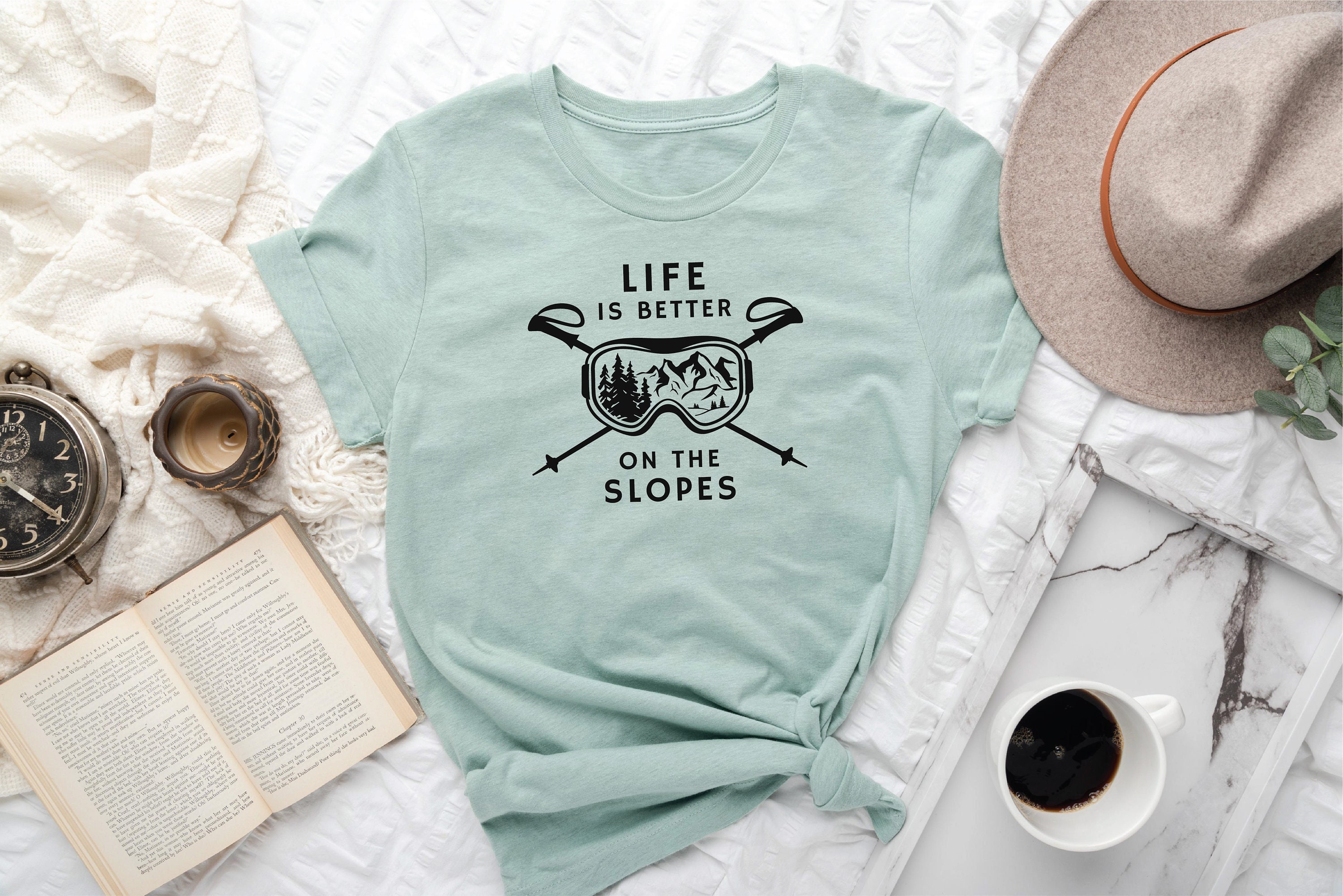 Life is Better on the Slopes T-shirt Adventurer Shirt Nature - Etsy
