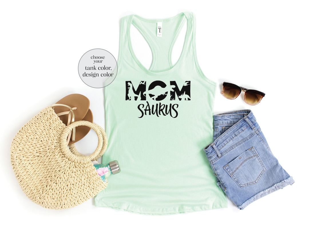 Mom Saurus Tank Top, Mamasaurus Tank Top, Mother's Day Tank, Mother's ...