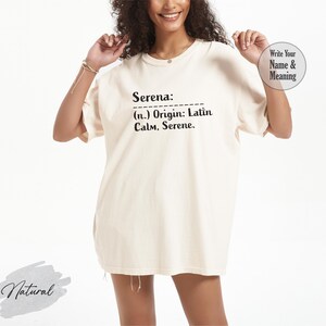 Personalized Name Meaning Shirt: Custom Dictionary Definition Tee - Etsy