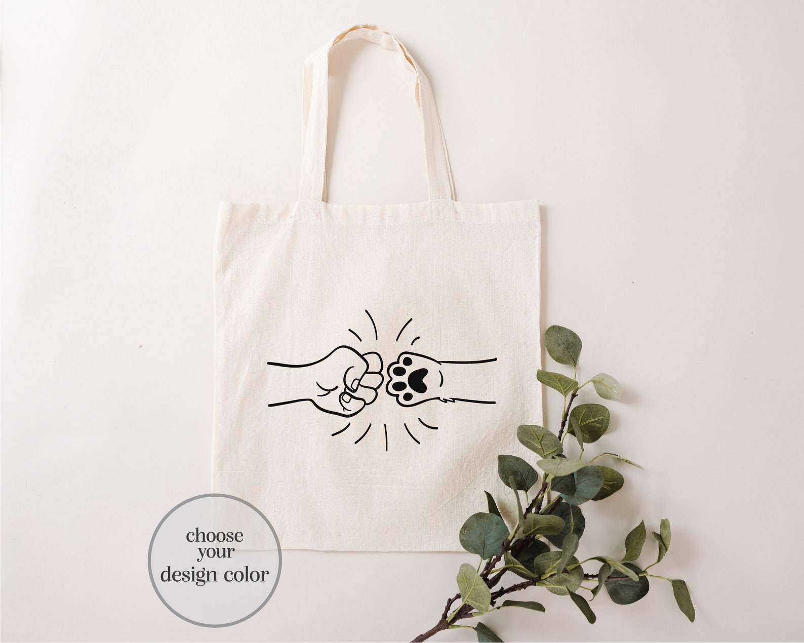 Fist Bump With A Dog Tote Bag Dog Lover Tote Bag Dog Mom - Etsy