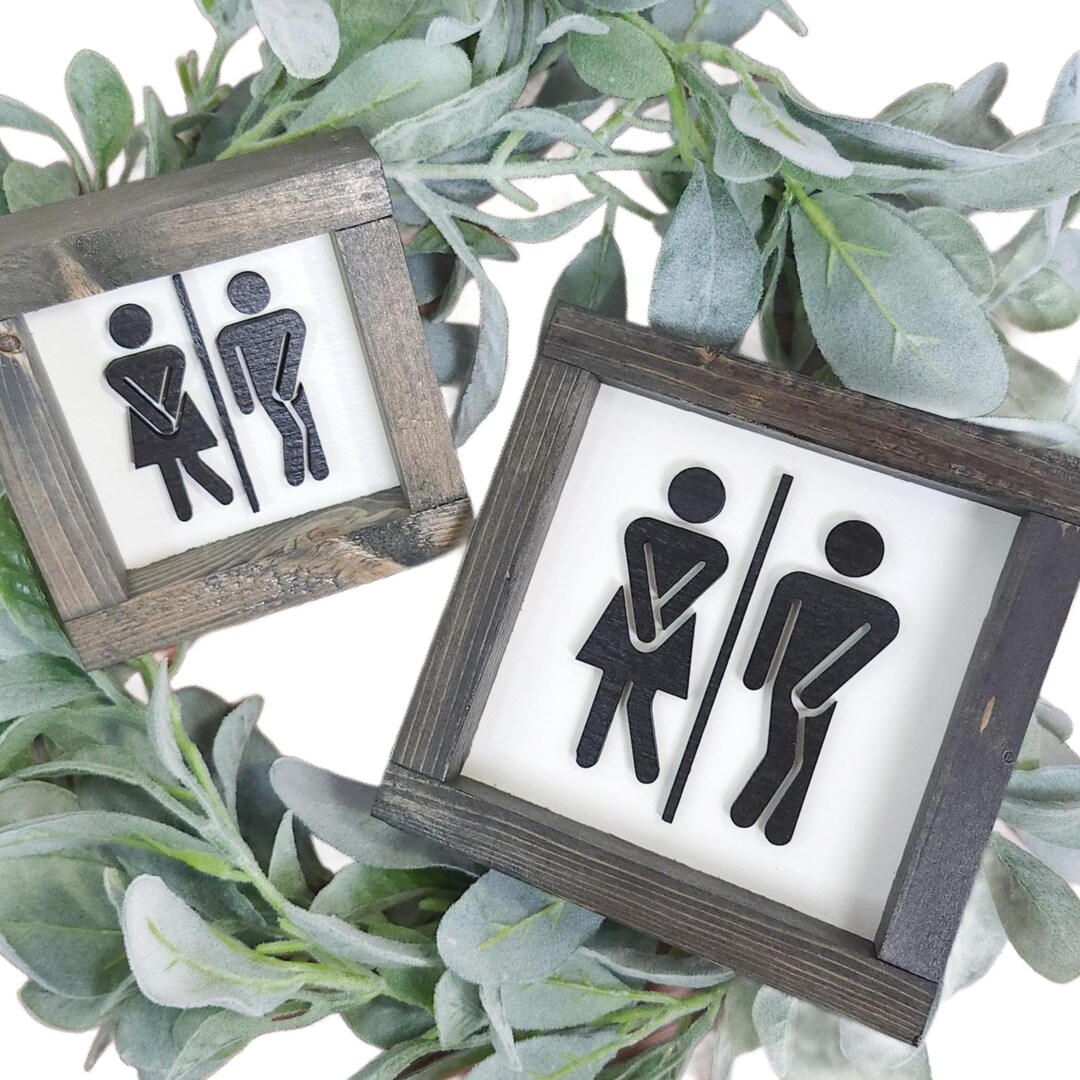 Restroom Sign, Bathroom Humor Sign, Funny Rustic Bathroom Decor ...