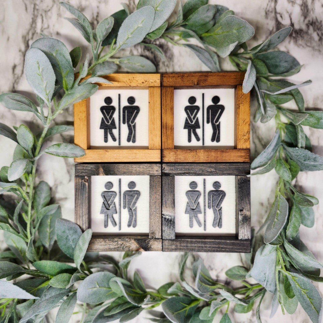 Restroom Sign, Bathroom Humor Sign, Funny Rustic Bathroom Decor ...