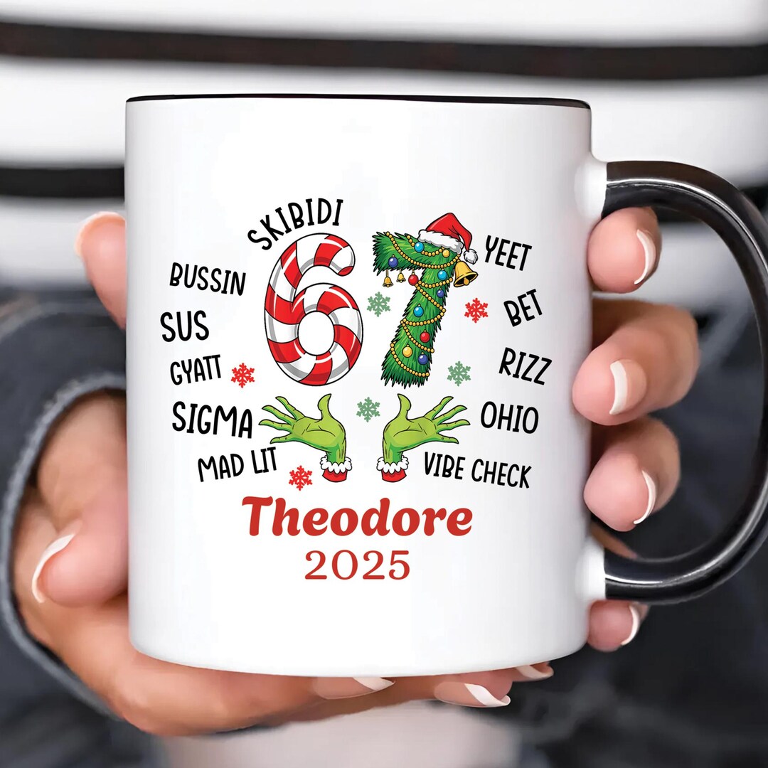 Custom Funny 67 Six Seven Mug, Skibidi 67 Mug, Funny Christmas Mug, Gen ...