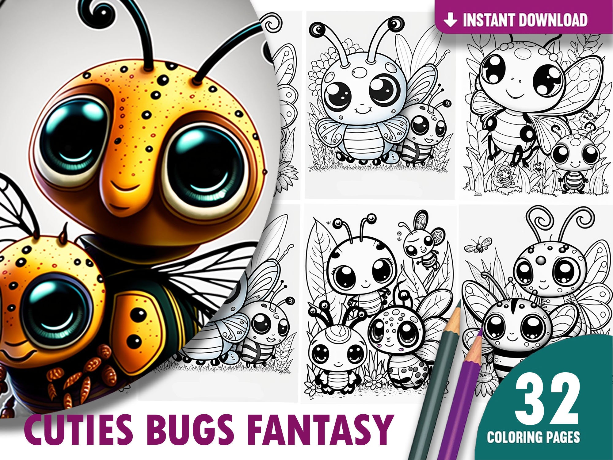 Bug Cartoon Coloring Pages