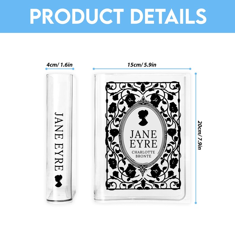 Jane Eyre Acrylic Book Vase, Timeless Home Décor & Gifts for Book ...