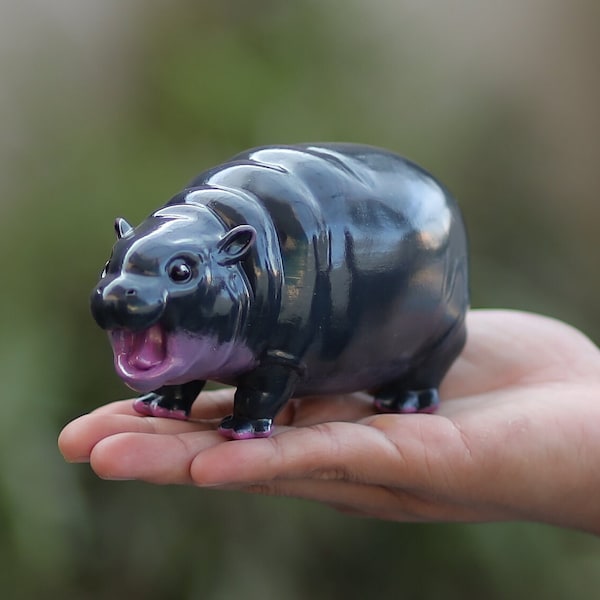 Hippo Figurine - Etsy