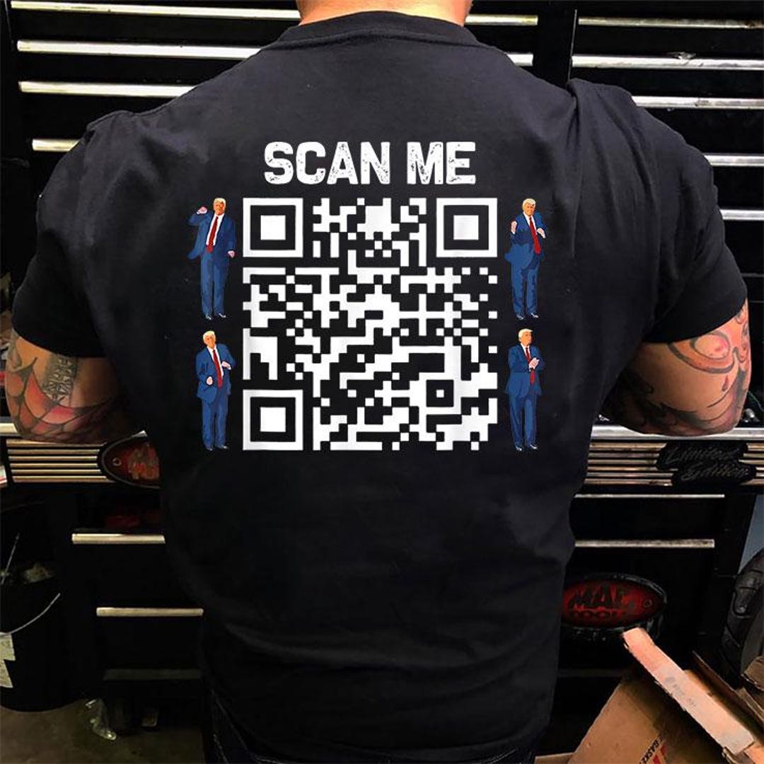 Trump Qr Shirt Viral Trump Dance Ymca Qr Code T-shirt Trump Dance Qr ...