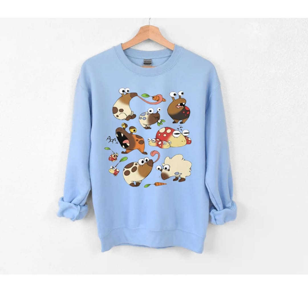 Cute Pikmin T-shirt Sweatshirt Hoodie, Pikmins Lineart Sweatshirt ...