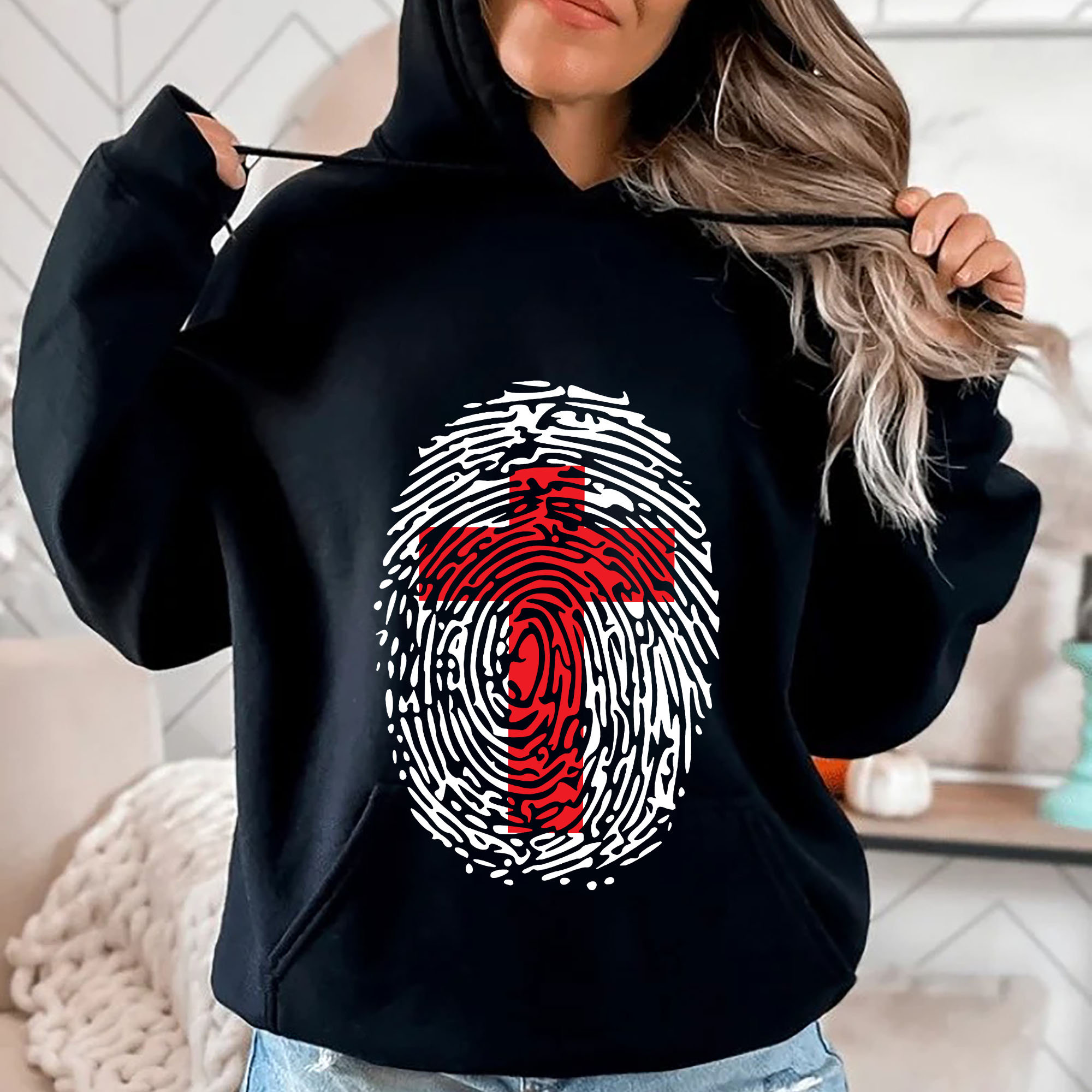 Fingerprint God Cross Shirt, Religious Jesus Christs T-shirt for ...