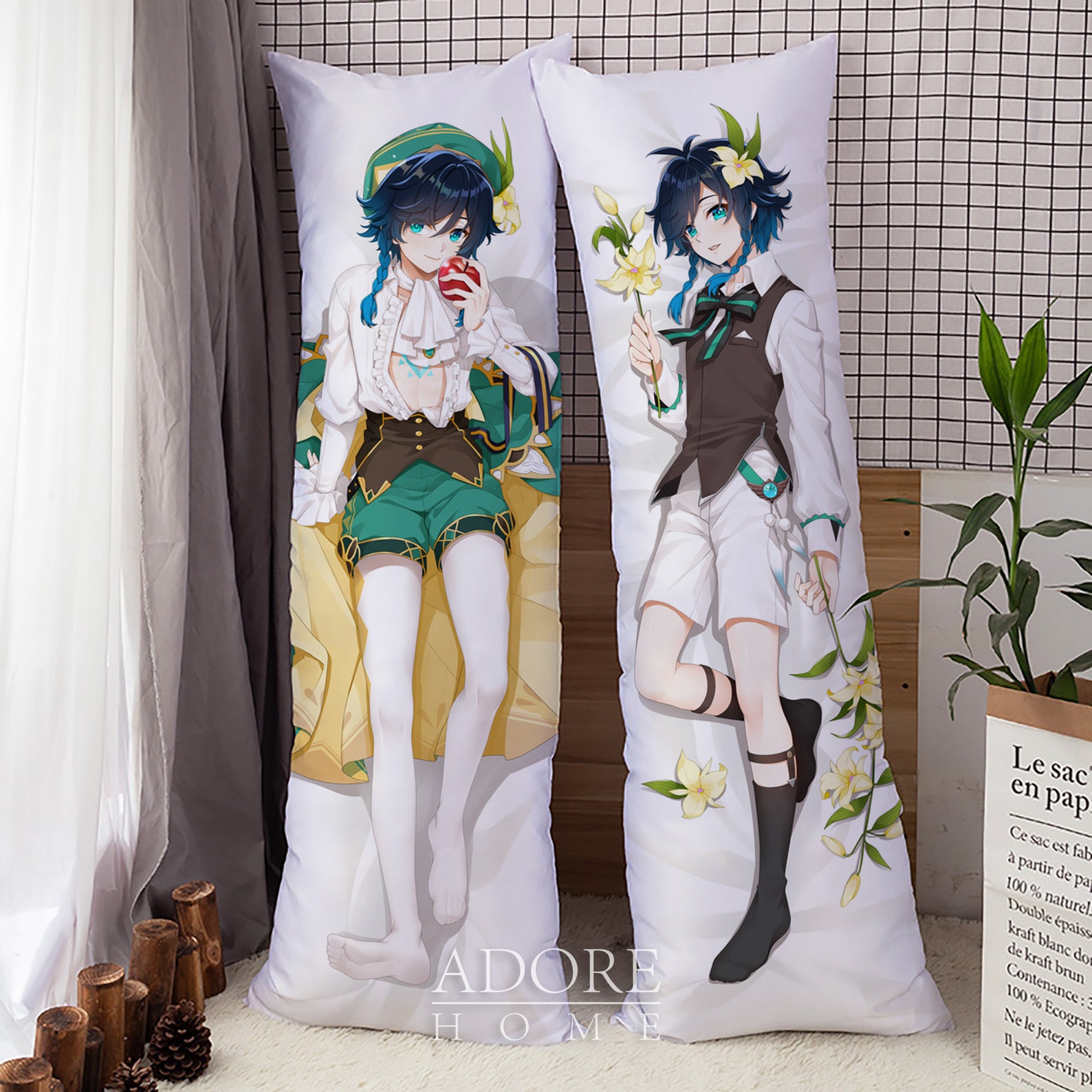 Genshin Impact Venti Dakimakura Anime Hugging Body Pillow Etsy