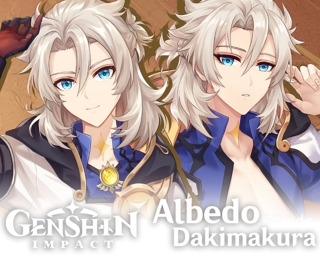 Albedo-Genshin Impact-Dakimakura Anime Hugging Body Pillow Cover Case ...